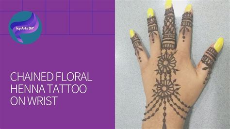 Simple Wrist Flower Henna Tattoos
