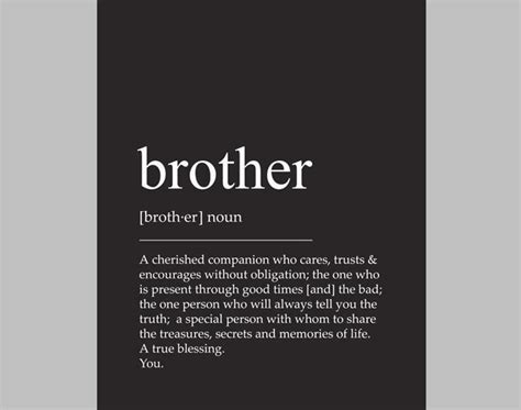 Brother Print Brother Definition Brother Poster Brother Etsy Artofit