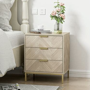 Arkantos Nightstand With Drawers Farmhouse Nightstand Set Of 2 Natural