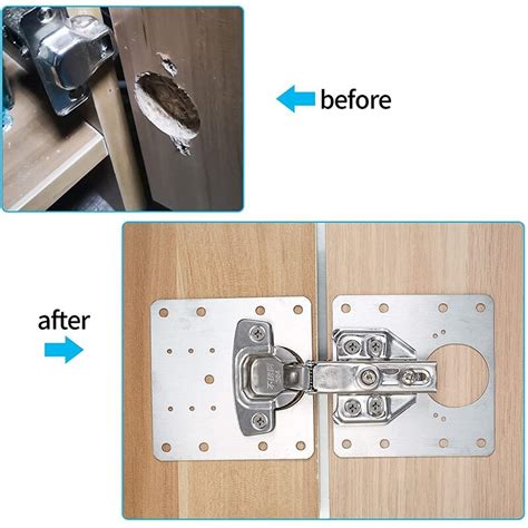 4 Pcs Cabinet Hinges And 8 Pcs Hinges Repair Plate Grandado