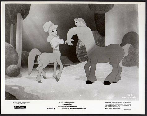 Fantasia Walt Disney Animated Film Centaur And Centaurette Vintage Photo