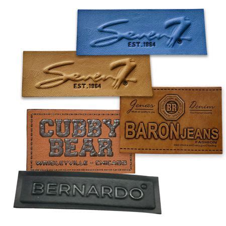 Custom Embossed Leather Label Oem Manufacturer Of Raised Leather