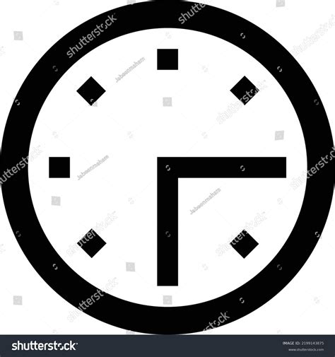 Time Analogue Clock Icon Web App Stock Vector Royalty Free 2199143875 Shutterstock