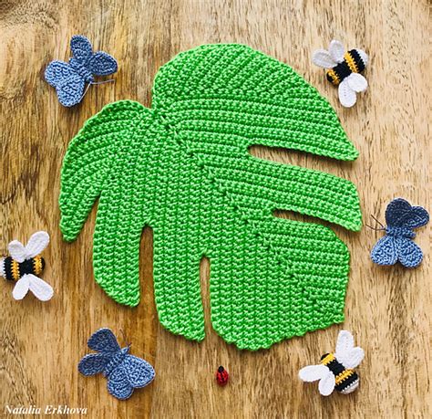 Ravelry Monstera Leaf Coaster Pattern By Natalia Erkhova