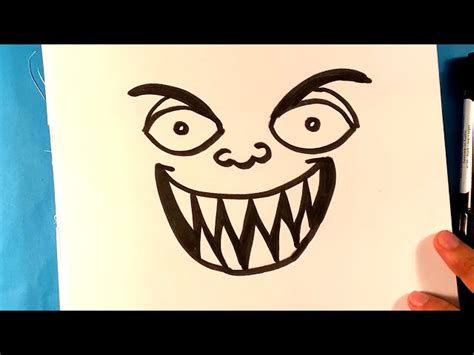 Funny Creepy Face Drawing