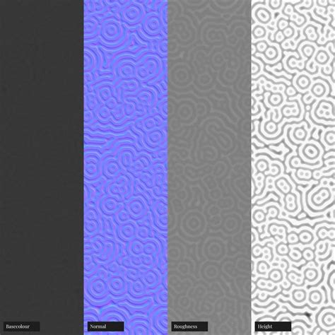 Reaction Diffusion Circular Plastic Pbr Texture 4k Seamless