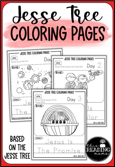 Jesse Tree Coloring Pages This Reading Mama
