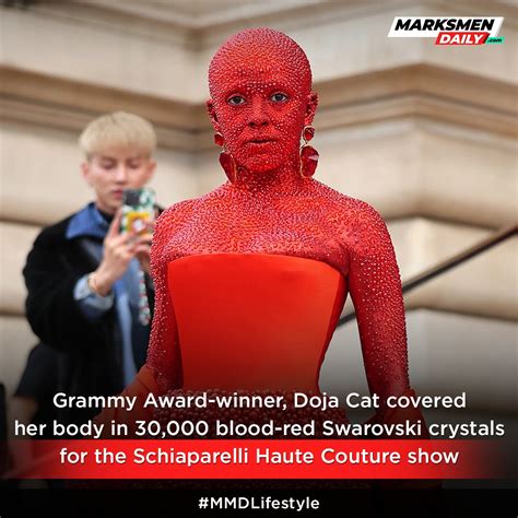 Marksmen Singer Doja Cat Turned Heads With Her All Red Look While Attending The Paris Fashion