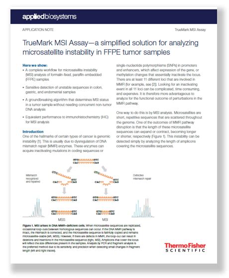 Download App Note Microsatellite Analysis From Tumors Made Simple