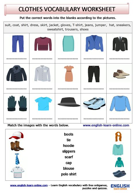 Clothes Vocabulary In English 👕 Learn With Images And Flashcards