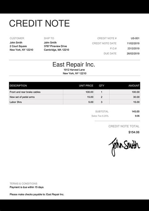 Free Credit Note Templates Quickly Create And Send As Pdf