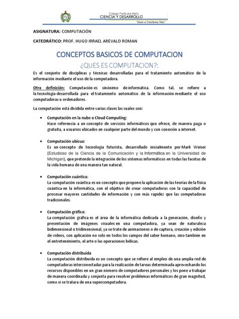 Conceptos Básicos De Computación Descargar Gratis Pdf Unidad Central De Procesamiento