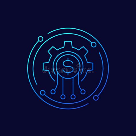 Cost Reduction Or Reducing Line Icon Vector Stock Vector