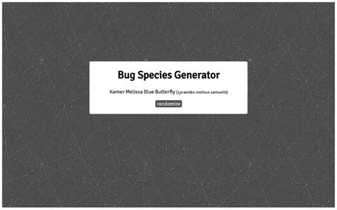Bug Species Generator