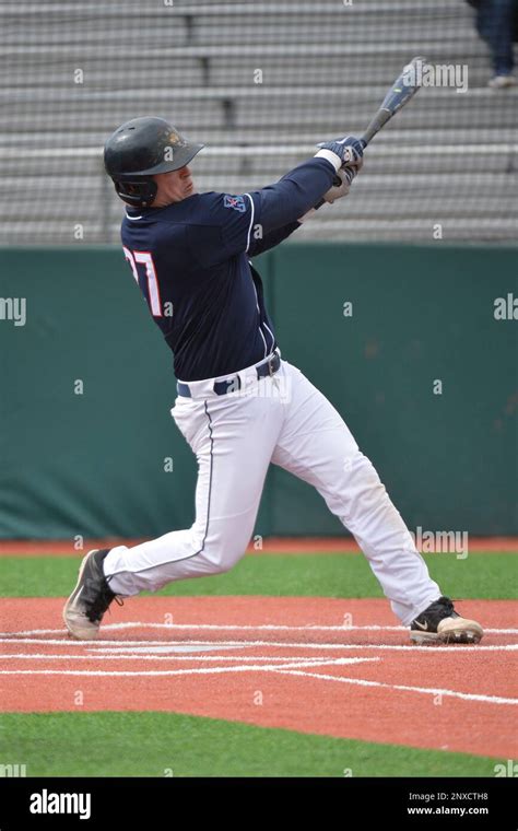 University Of Connecticut Huskies Outfielder John Toppa 27 During