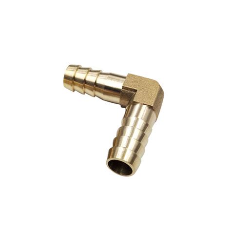 Metalwork Brass Hose Barb Fitting Reducer 90 Degree Barbed Elbow