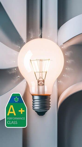 Light Bulb With A Performance Class European Energy Efficiency Label Premium Ai Generated Image