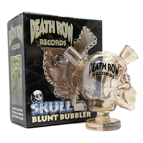 Death Row Records 3 Skull Blunt Bubbler Hs Wholesale