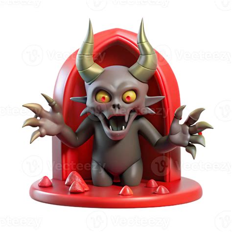 Cute Devil Figurine A Whimsical Depiction Of A Devil Figurine