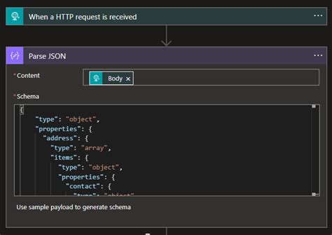 Nested JSON Schema Validation In Logic App