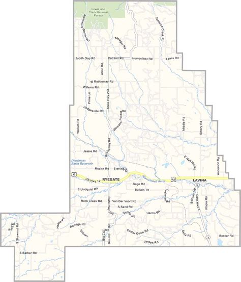 Yellowstone County Map Montana Us County Maps