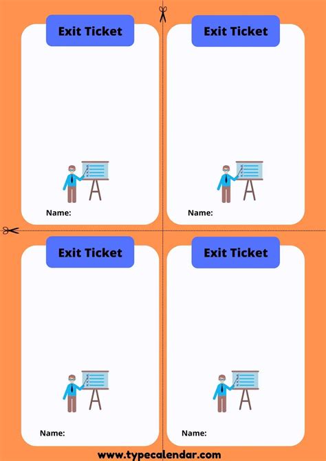 Free Printable Exit Ticket Templates Pdf Word Examples