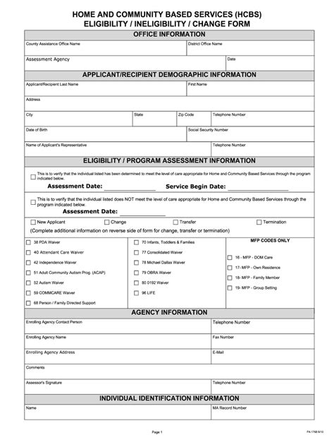 Pa Hcbs Form Pa 1768 2010 Fill And Sign Printable Template Online