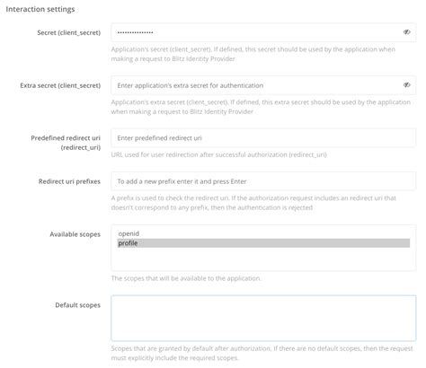 Blitz Panel Configuration — Blitz Identity Provider 526 Documentation