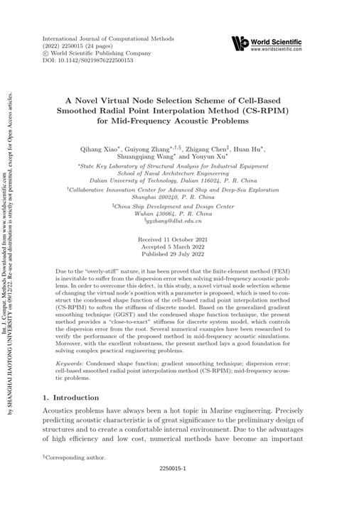 pdf a novel virtual node selection scheme of cell based smoothed