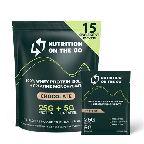 Whey Protein Isolate With Creatine Single Serve Packets Nutrition