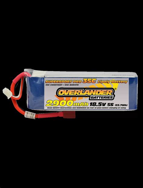 Overlander 2900mah 185v 5s 35c Supersport Pro Lipo Battery