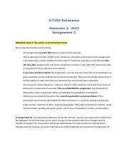 ICT Assignment Docx ICT Databases Semester Assignment DUE DATE Wed Nd