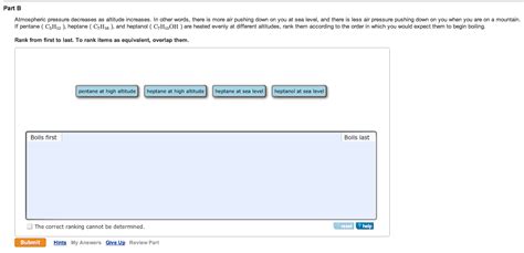 Solved Atmospheric Pressure Decreases As Altitude Increases