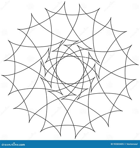 Different Linear Geometric Objects Random Intersecting Lines Forming Abstract Shape Stock