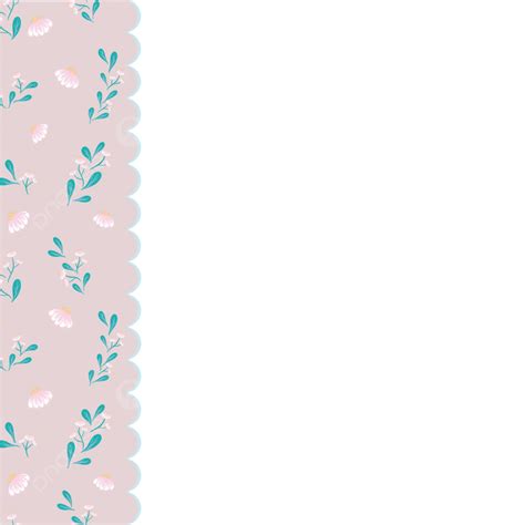 Cute Pastel Flower Side Border For Product Presentation Template