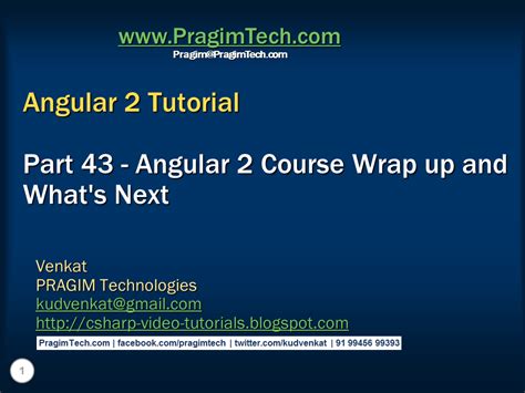 Sql Server Net And C Video Tutorial Angular 2 Course Wrap Up And