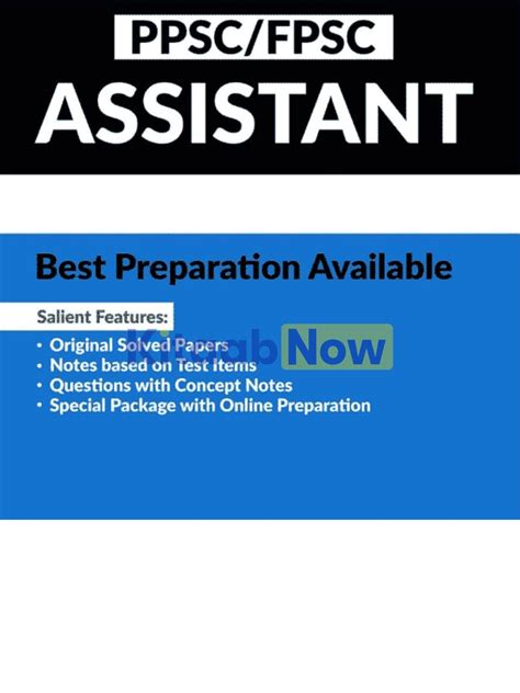 Assistant Post By Ppsc And Fpsc Kitaabnow