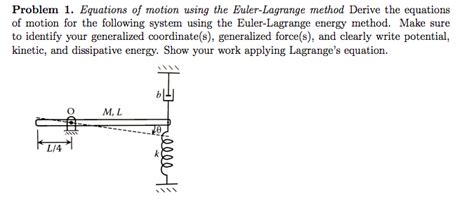 solved problem 1 equations of motion using the