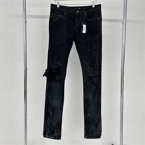 Saint Laurent Paris Saint Laurent Oil Wash Crash Denim Grailed