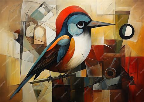 Premium Ai Image Cubist Avian Vision Inspired By Picasso