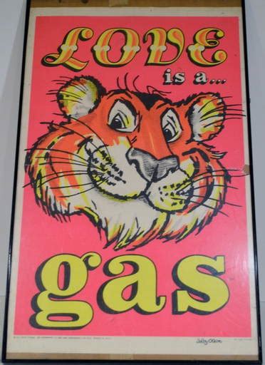 1969 Original Leroy Olson Love Is A Gas Poster