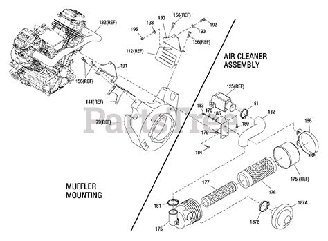 Generac Gtv 990 Generac 992cc Guardian Engine For Cub Cadet Muffler Mounting Air Cleaner