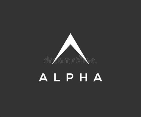 A Letter Triangle Logo A Logo Design Stock Vector Illustration Of