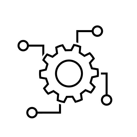 Editable Icon Vector Function Settings Illustration Sign Automated