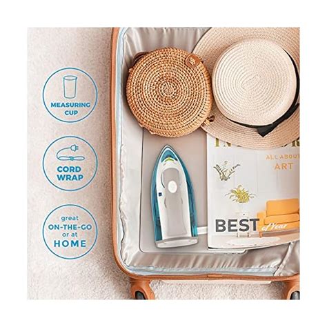 Steamfast Sf 710 Mini Steam Iron White Non Stick Sole Plate Foldable