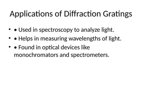Diffraction Grating Basics Physics 1 Pptx