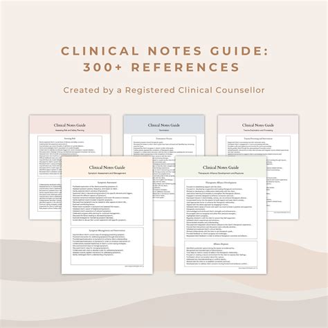 Clinical Notes Reference Guide For Therapists Psychologists Social