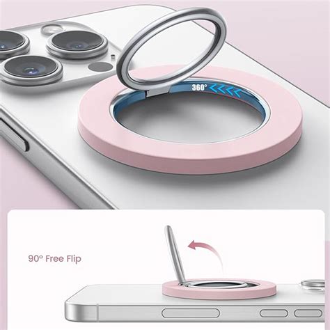 Support Anneau Magnétique Magsafe Rose Flapcase Boutique Accessoires Coques Pour Smartphones