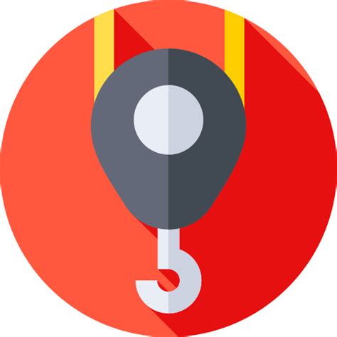 Crane Flat Circular Flat Icon