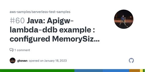 Java Apigw Lambda Ddb Example Configured MemorySize Is Too High And Results In A Failed